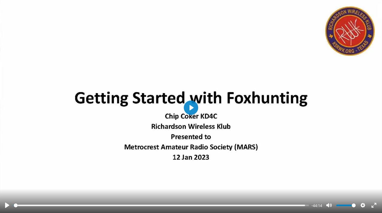 Getting Started With Foxhunting – The Richardson Wireless Klub