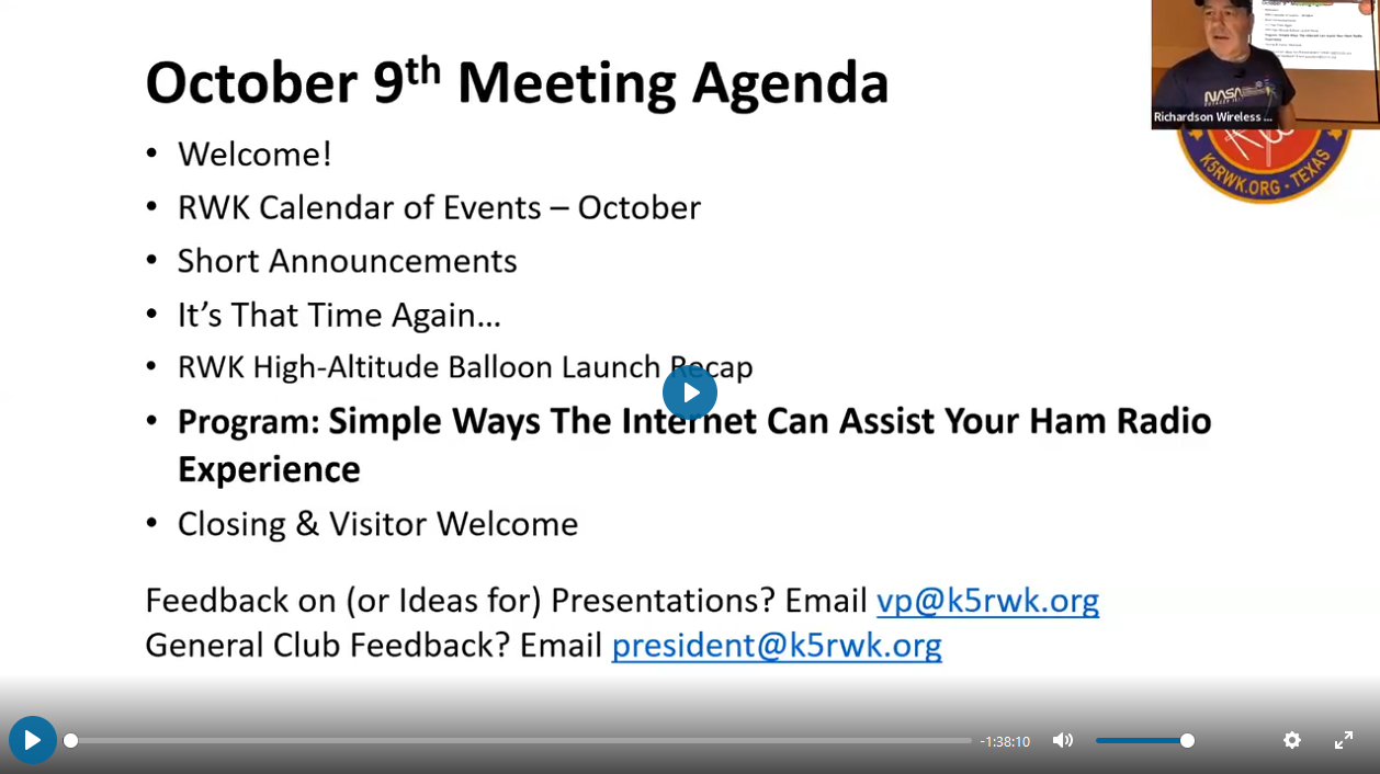 The Richardson Wireless Klub – Richardson Texas – Club Call K5RWK